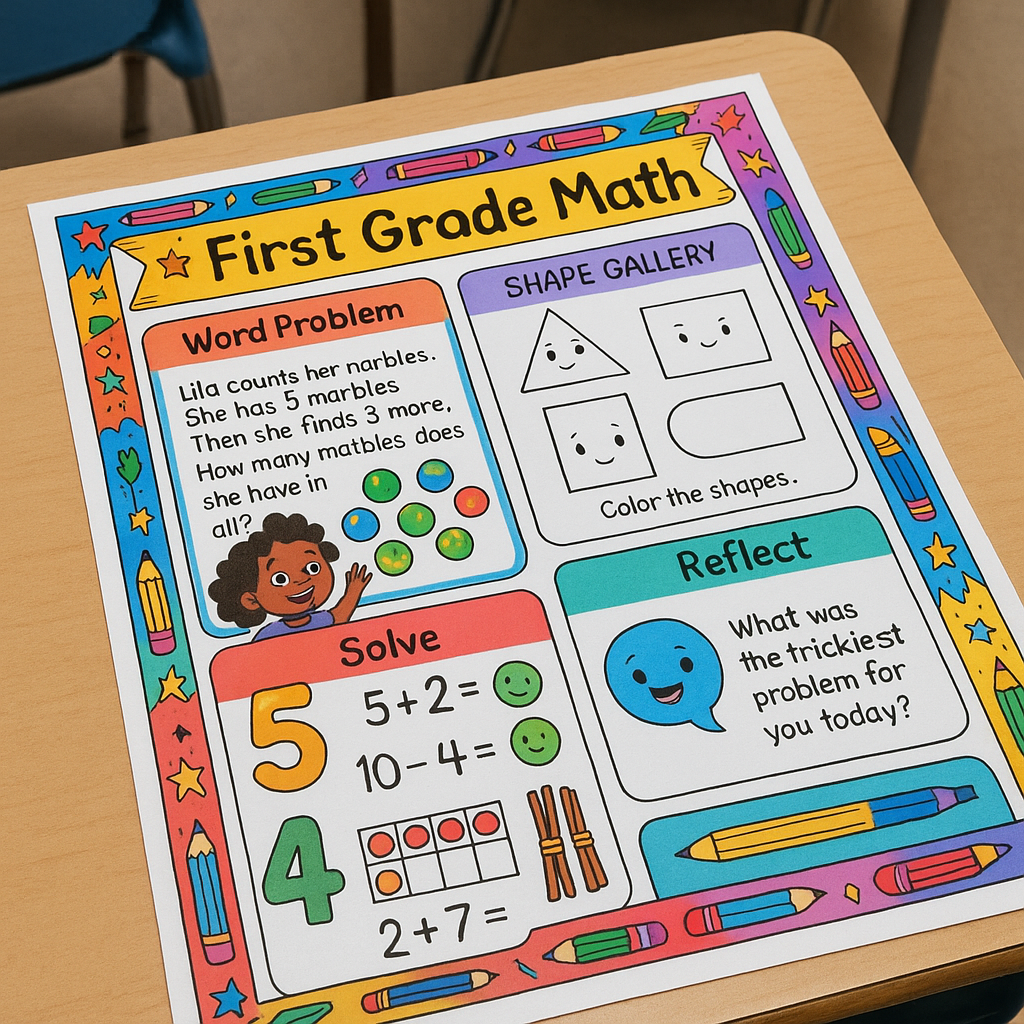 How to Create a First Grade Math Worksheet That Builds Understanding