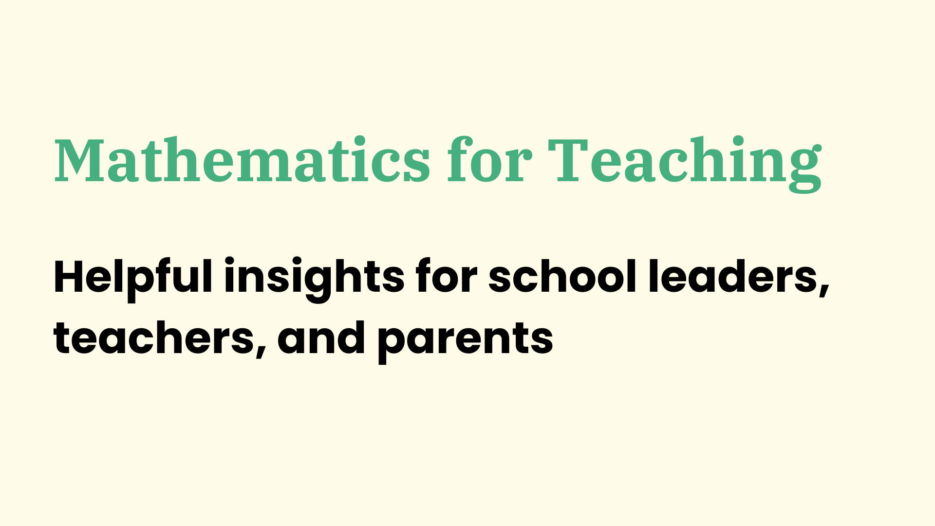 Blog — MathTrack Institute